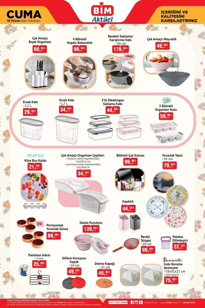 BİM 18 Nisan 2025 Aktüel Kataloğu! BİM'de bu cuma gelecek ürünler nelerdir? BİM'de gelecek hafta ...